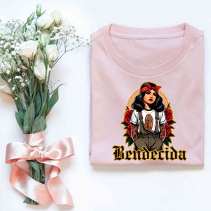 Bendecida Chola Chicana Png With Rose Sleeve Image - Etsy