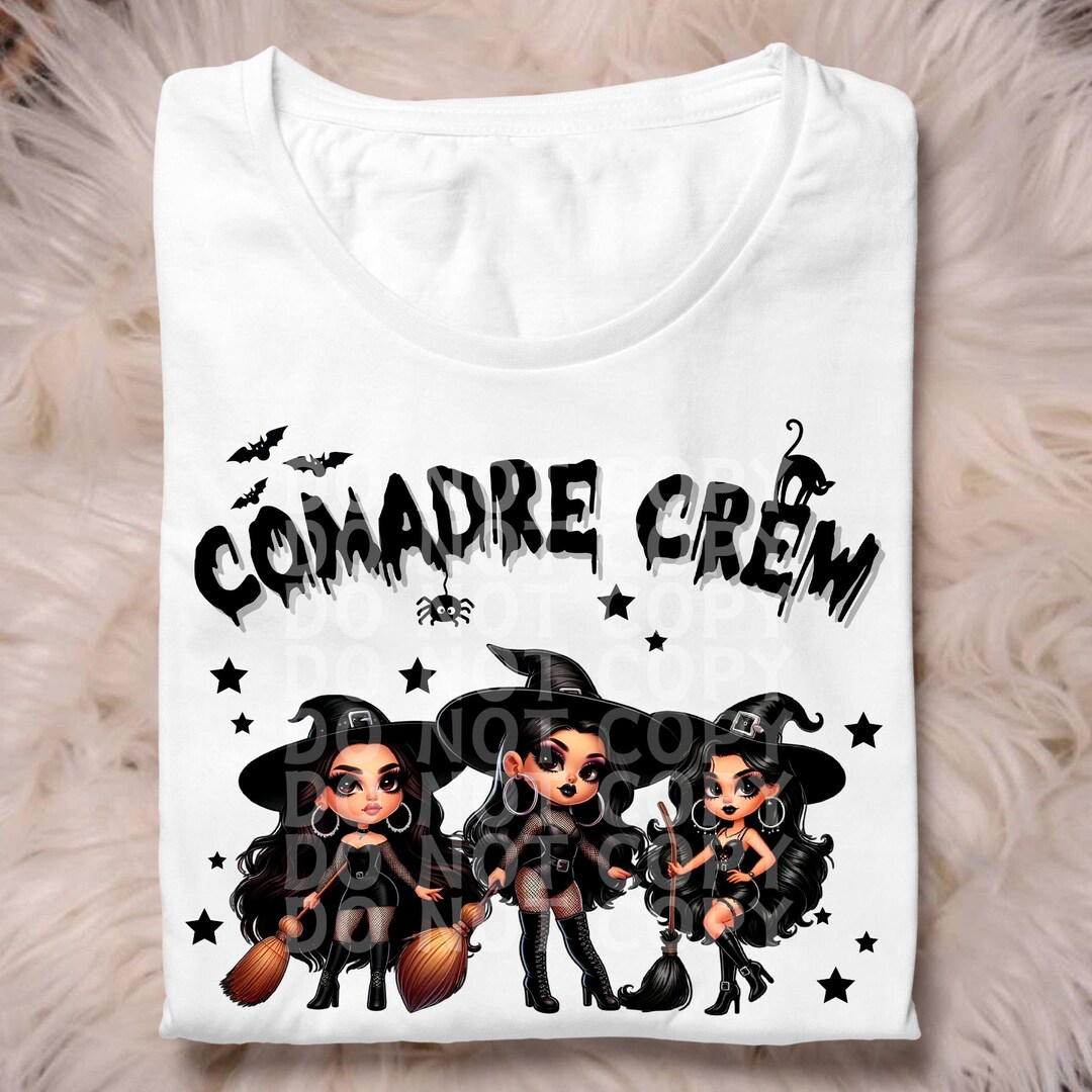 Comadre Crew Brujitas PNG File-digital Halloween Witches With Bats - Etsy