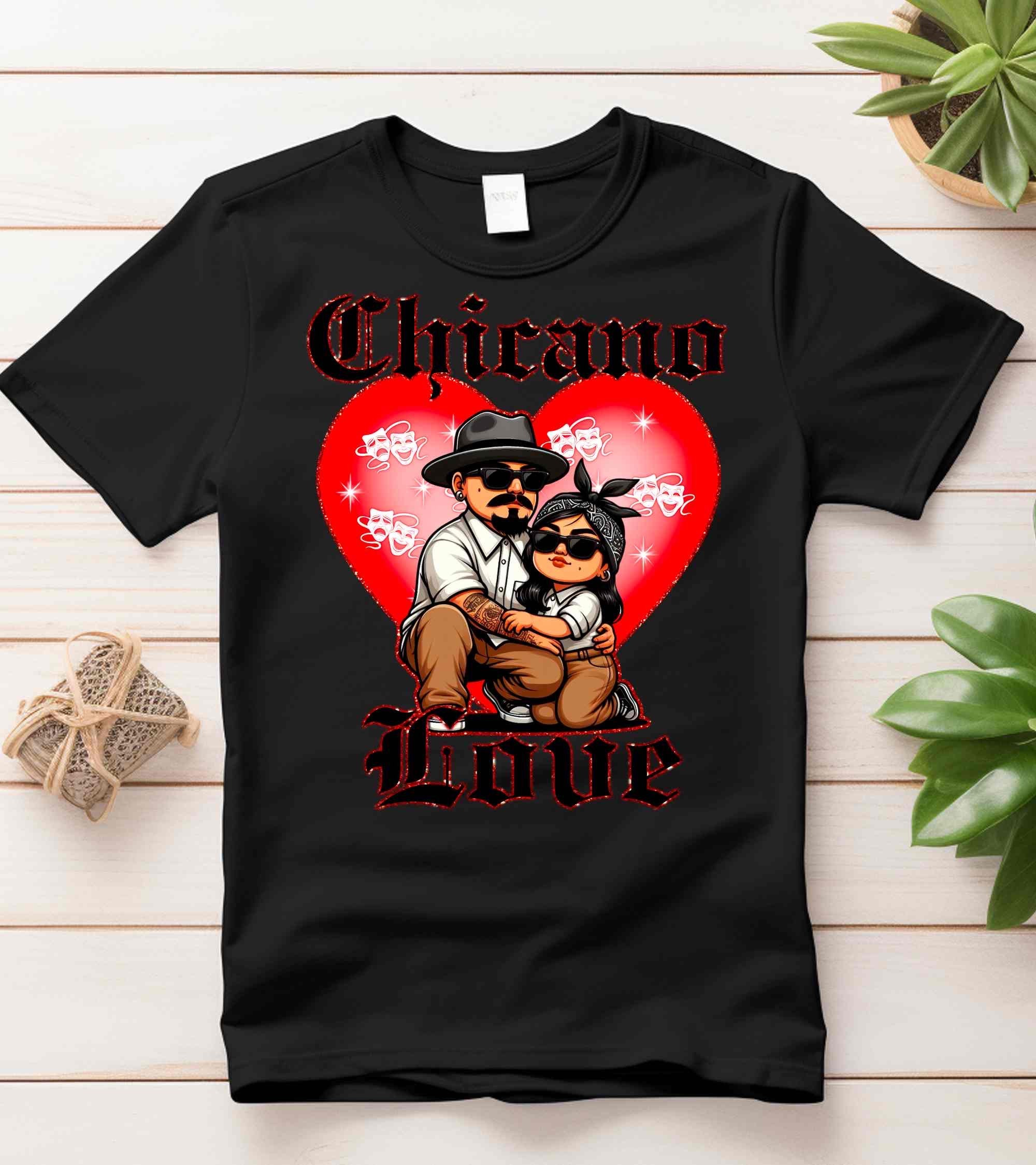 Chicano Love Red Oldschool Backdrop Png Cholo Couple - Etsy