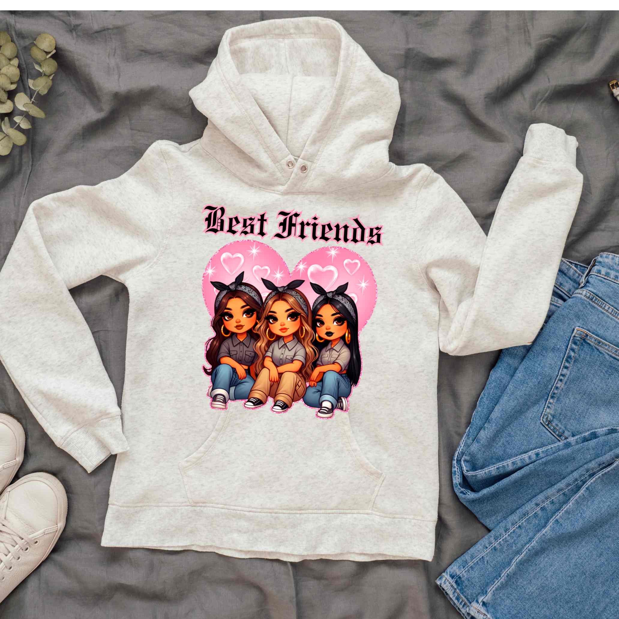 Chola Best Friends PNG File-digital With Oldschool Pink Background - Etsy