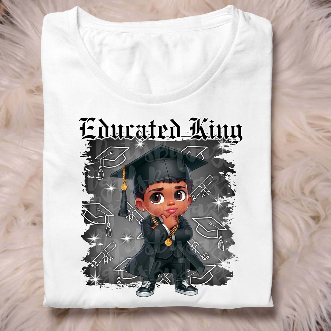 Educated King PNG File-digital Boy Graduate - Etsy