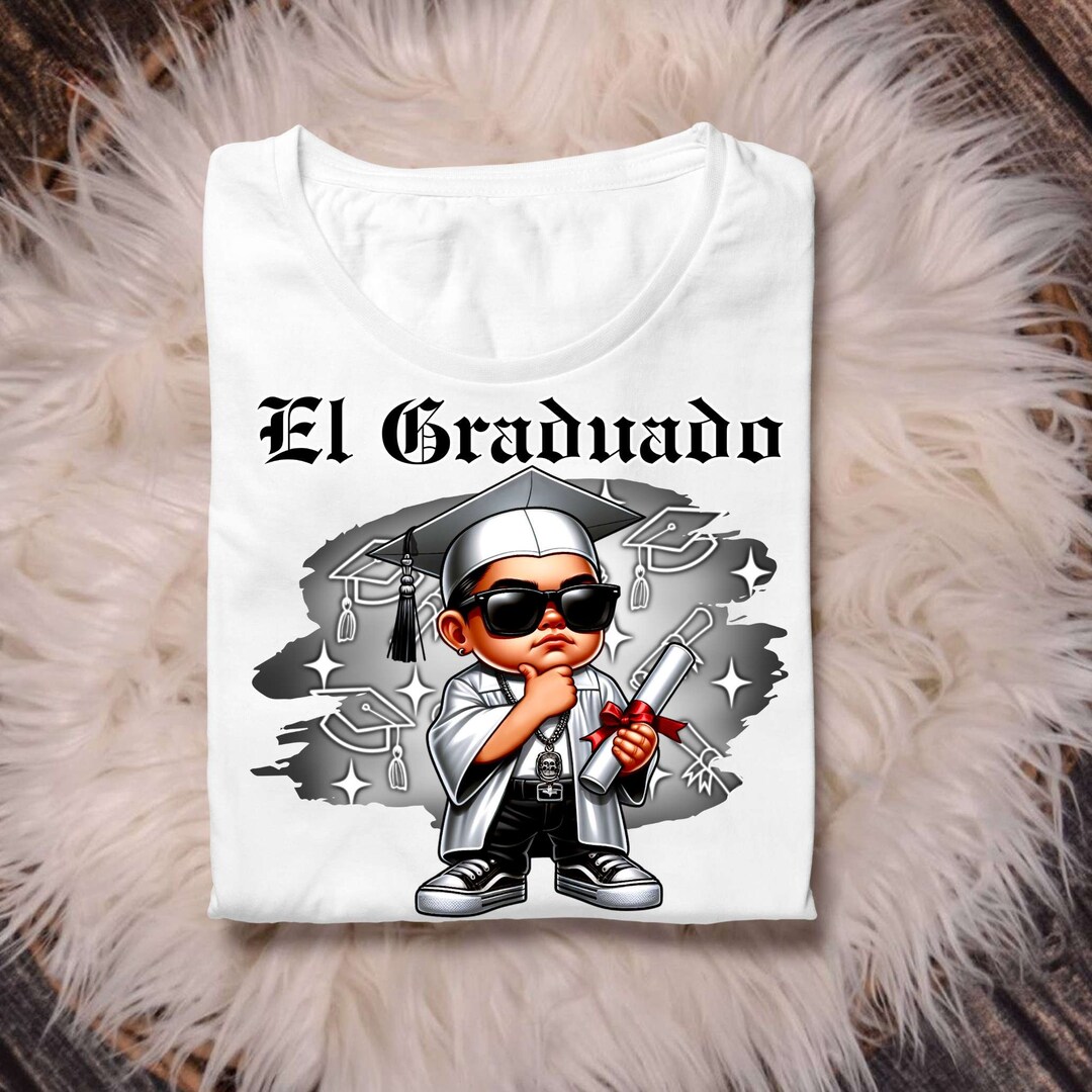 El Graduado PNG File-digital White Cap and Gown Boy Graduate With ...