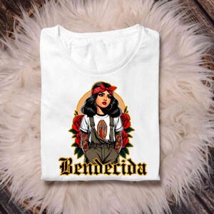 Bendecida Chola Chicana Png With Rose Sleeve Image - Etsy