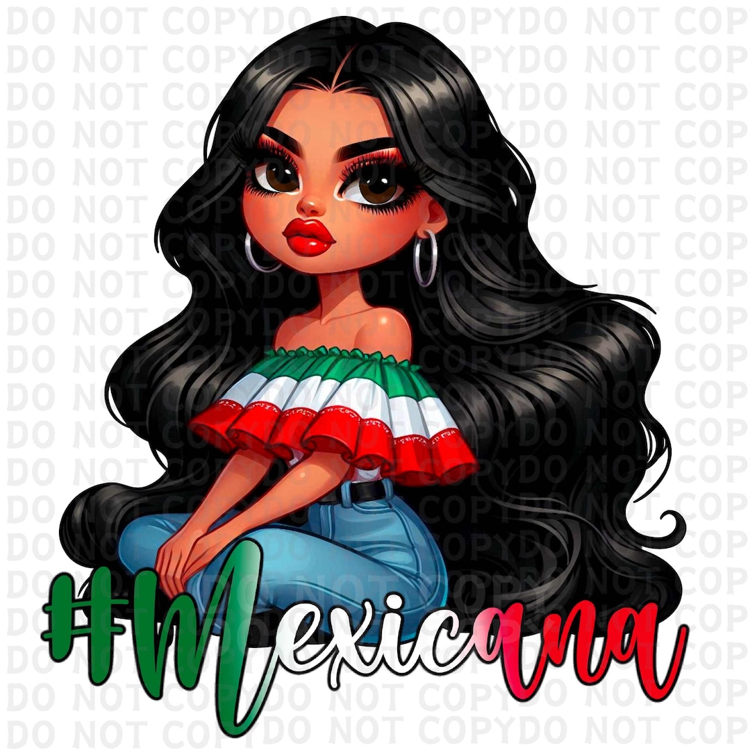 Mexicana Girl PNG FILE Digital Cute Proud Mexican Girl - Etsy