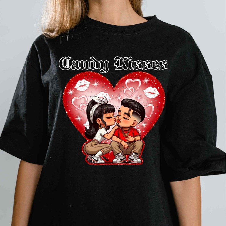 Candy Kisses Png Cute Cholo Couple Valentines Edition - Etsy