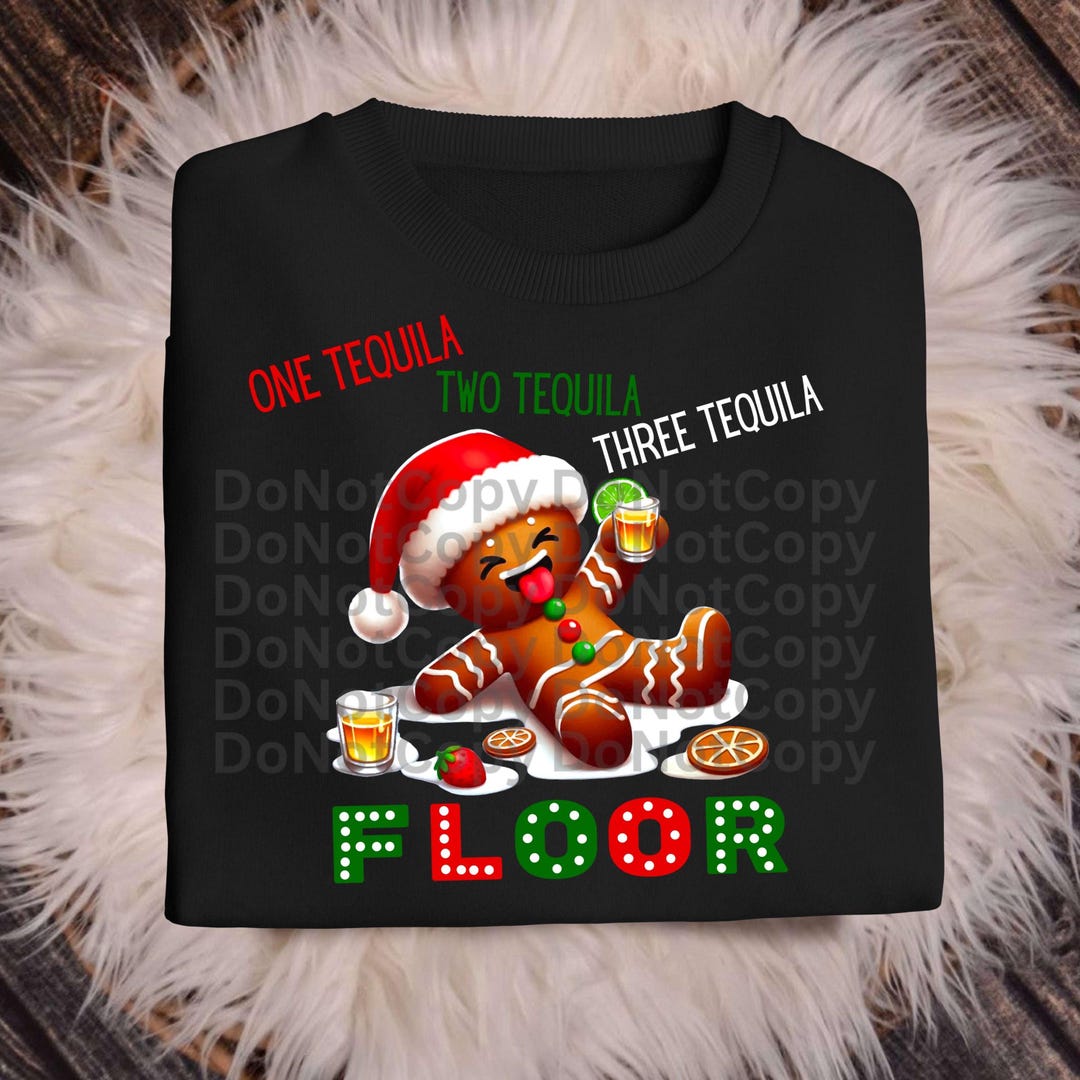 Funny Christmas Gingerbread Man Tequila PNG File (digital Download) - Etsy