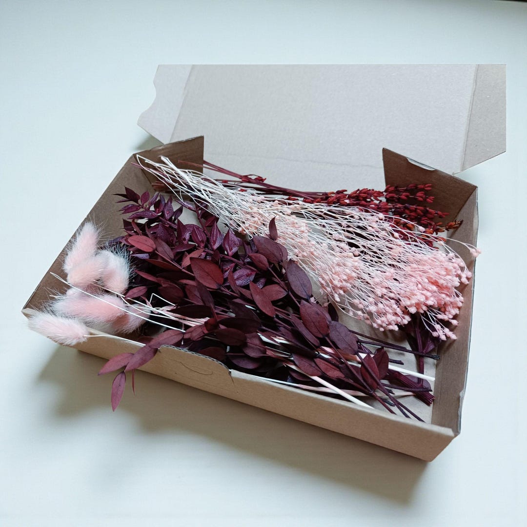 DIY Dried Flower DIY Set in Red Colors | Dried Flower Box DIY Set ...