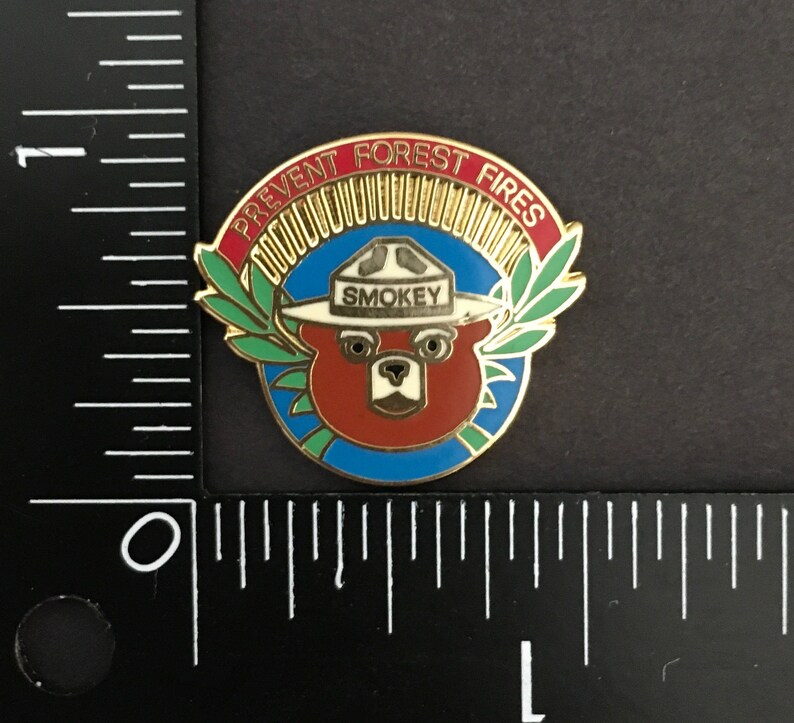Vintage SMOKEY THE BEAR Prevent Forest Fires Wildfires Head Crest ...
