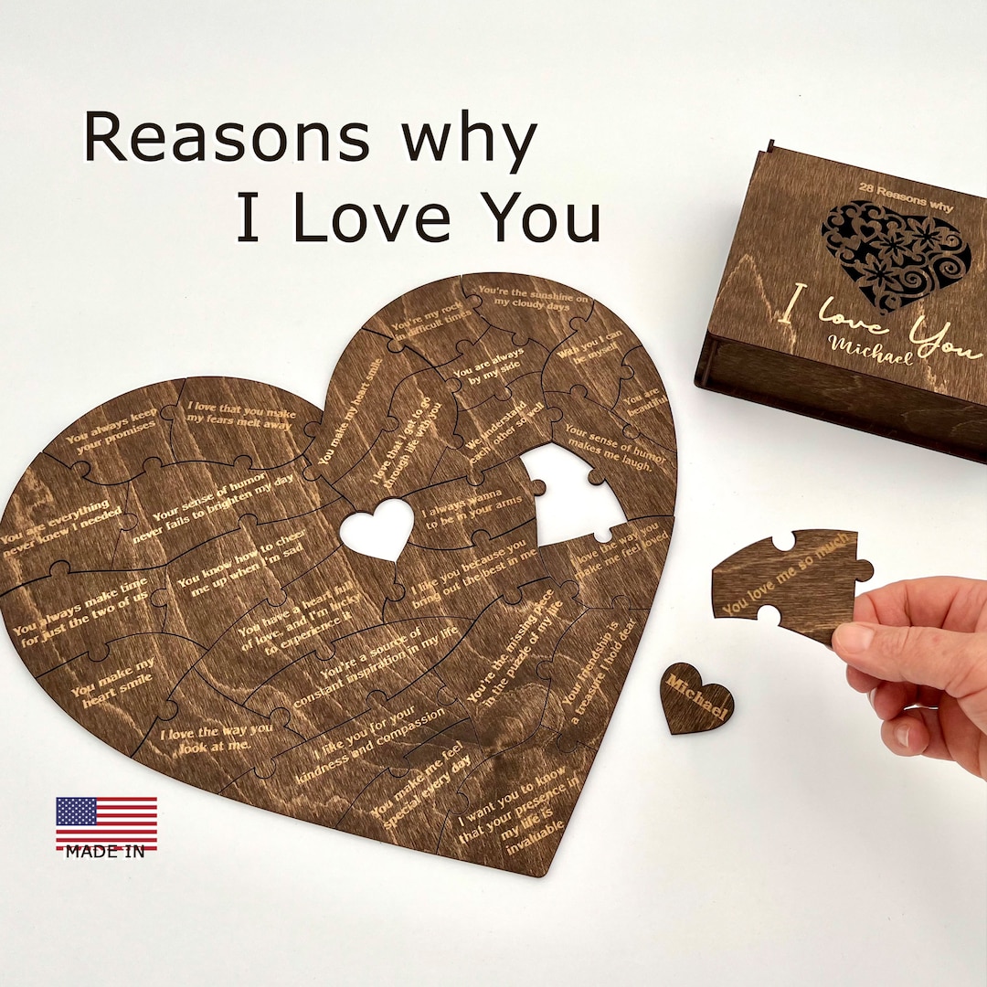 Personalized Gift for Her Reasons I Love You, Gift for Girlfriend ...