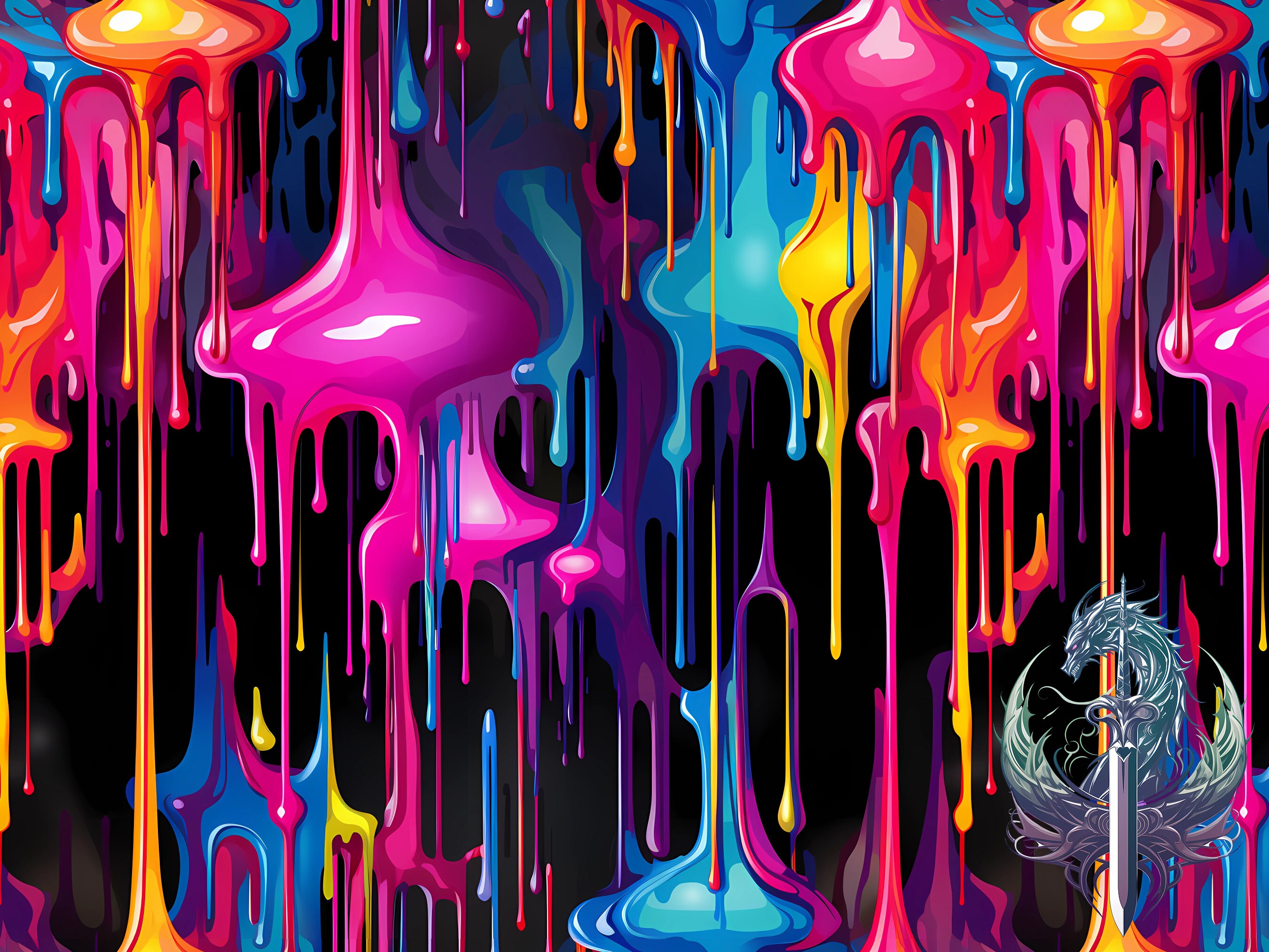 Melting Colors Seamless Pattern Png - Etsy