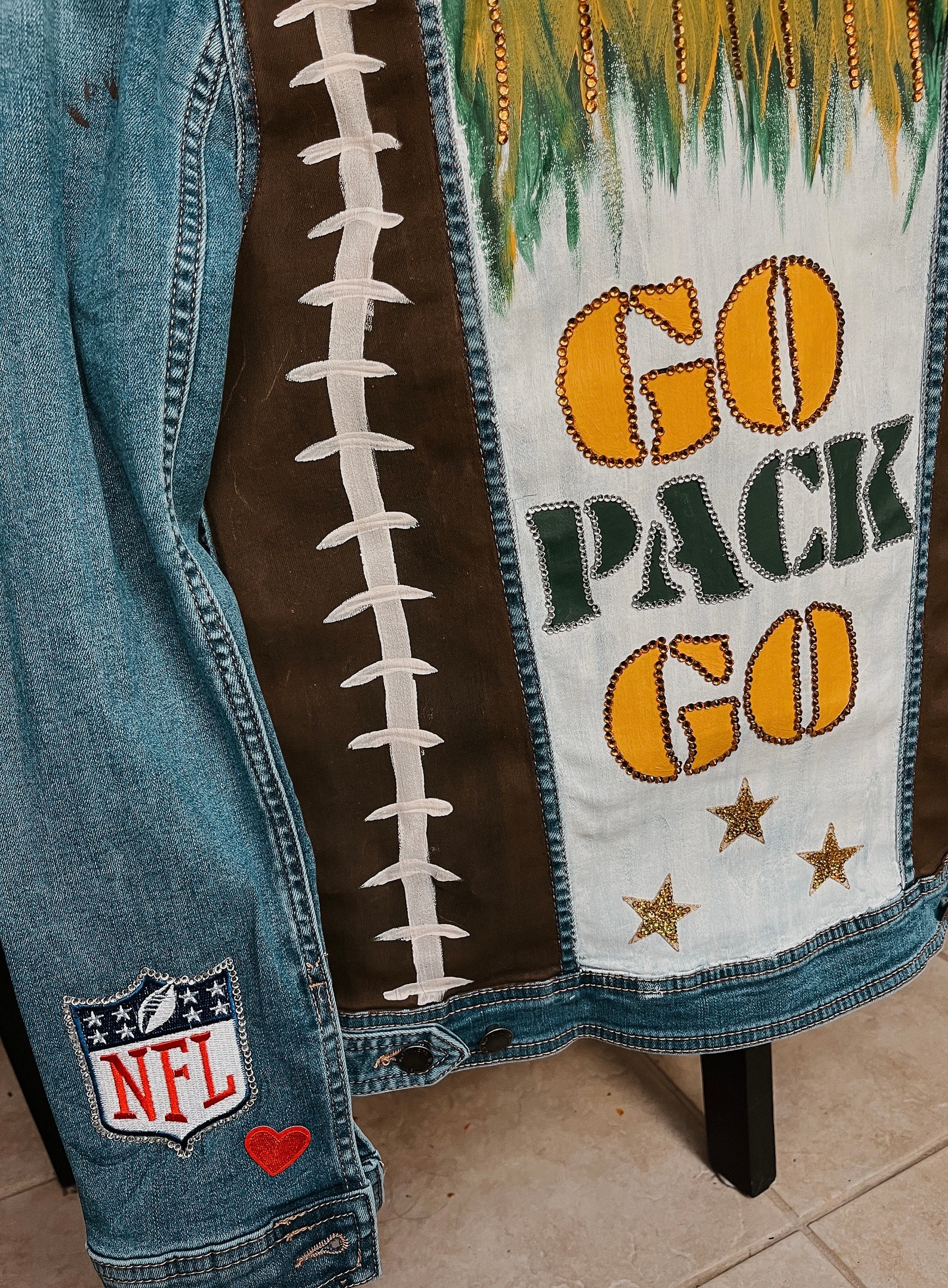 ANY TEAM- Custom Painted Football Jackets - Etsy