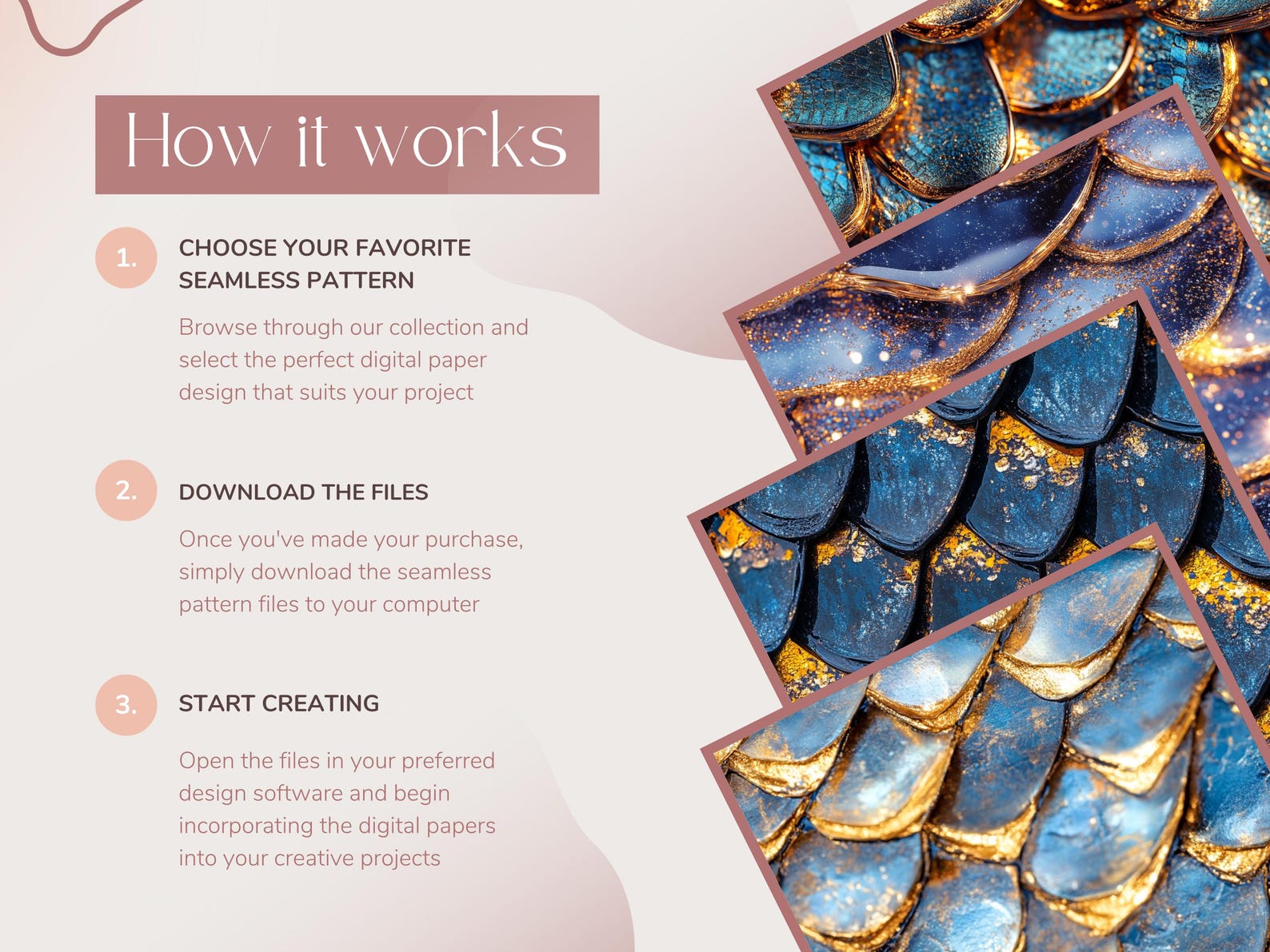 14 Gold Gark Blue Lizard Scales Texture | Seamless Reptile Pattern ...