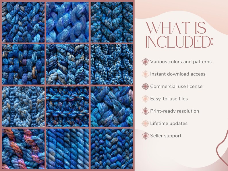 14 Blue Knitted Texture | Seamless Wool Pattern | Sweater Print ...