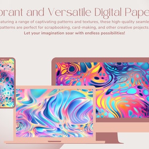 12 Rainbow Psychedelic Seamless Pattern | Colorful Waves Texture ...