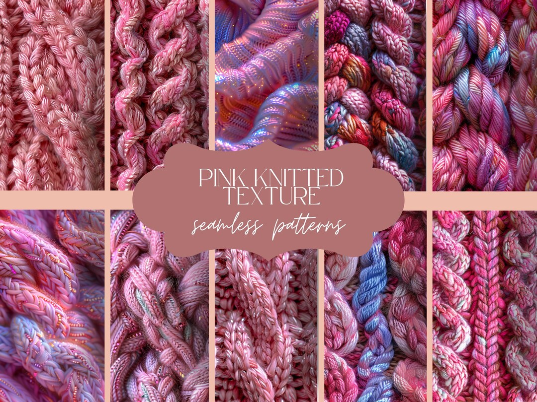 12 Pink Knitted Texture | Seamless Wool Pattern | Sweater Print ...