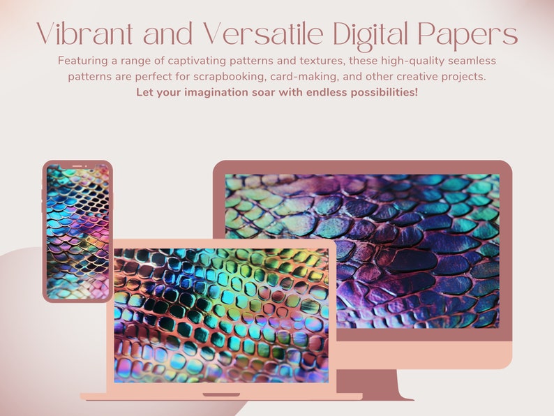 12 Purple and Green Snake Scales Texture | Reptile Seamless Pattern ...