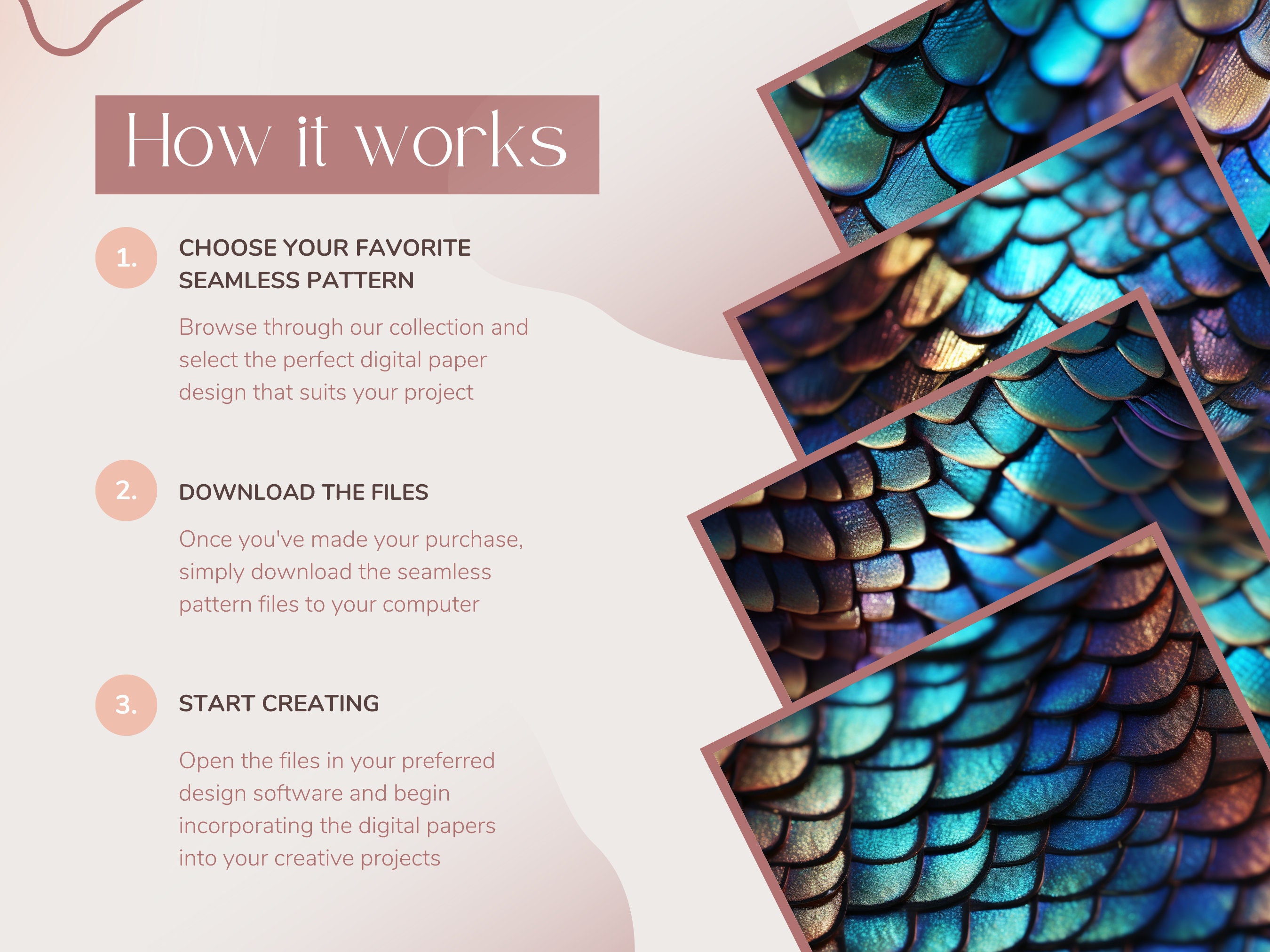 12 Holographic Fish Skin Seamless Pattern | Iridescent Marine Texture ...