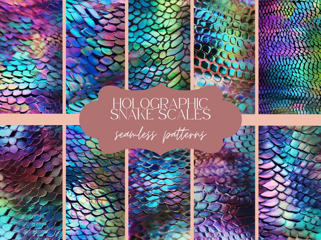 12 Purple and Green Snake Scales Texture | Reptile Seamless Pattern ...