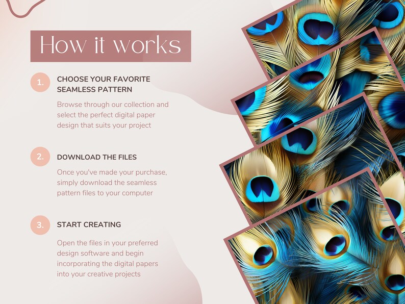 12 Peacock Feathers Texture | Seamless Bird Pattern | Print Marco ...