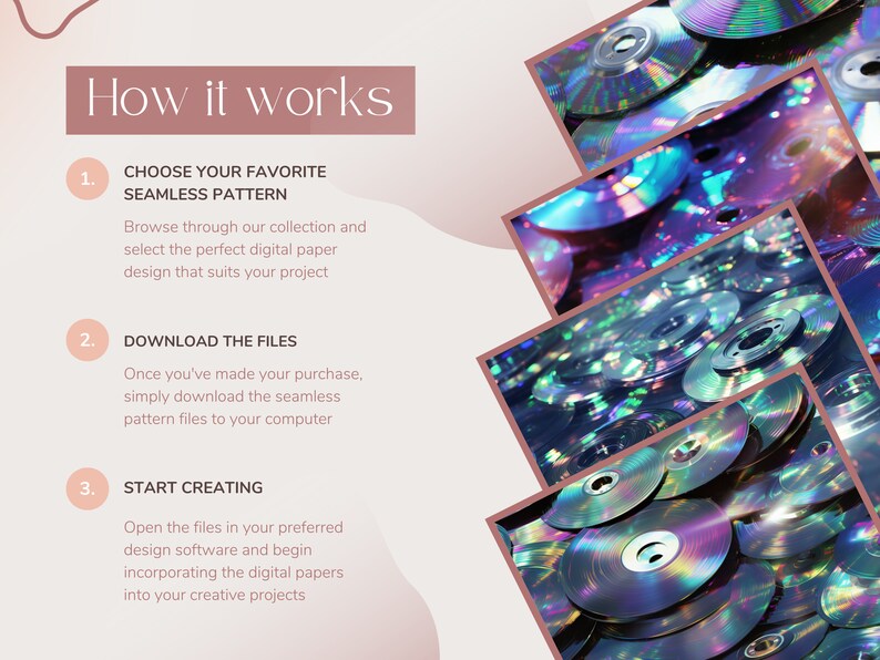 12 Vaporwave Iridescent DVD Seamless Pattern | Retro Aesthetic Texture ...