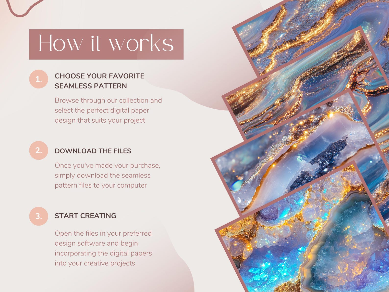 14 Iridescent Rainbow Geode Texture | Seamless Crystal Pattern ...