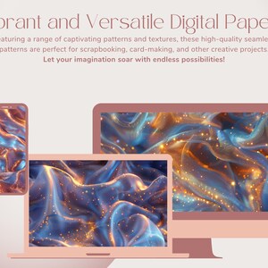 12 Gold Glitter Blue Satin Seamless Pattern | Celestial Fabric Texture ...