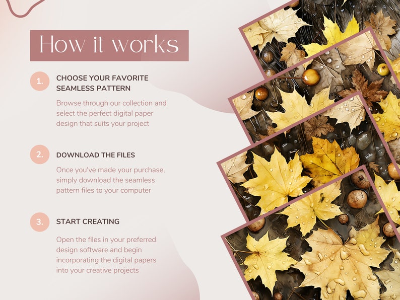 12 Fall Chinar Leaves in Mud | Earthy Seamless Pattern | Foliage Print ...