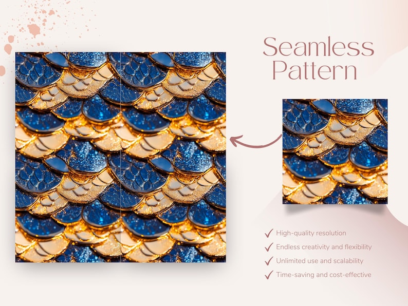 14 Gold Gark Blue Lizard Scales Texture | Seamless Reptile Pattern ...