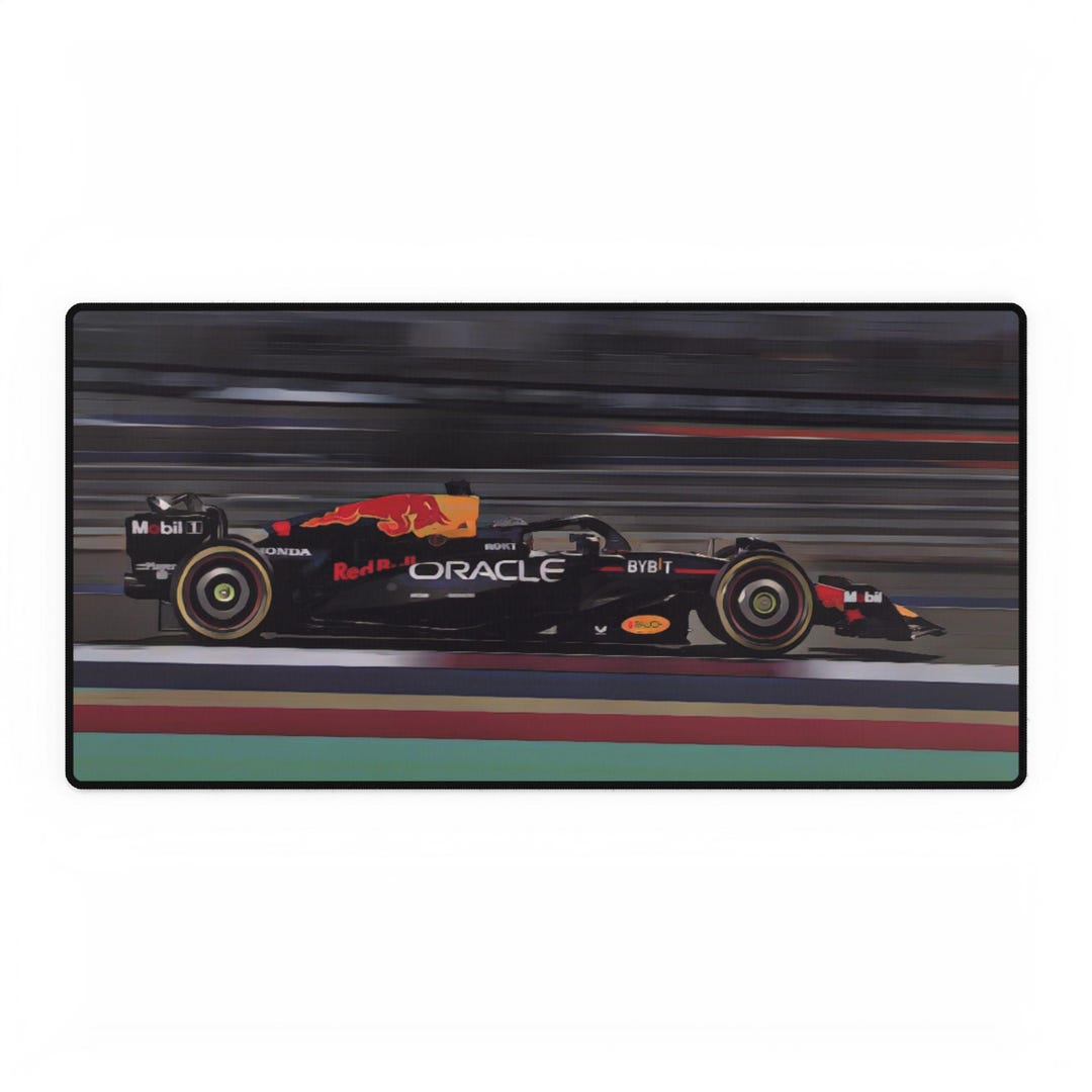 Max Verstappen Race Car Desk Mat - Perfect for Motorsports Fans, Office ...