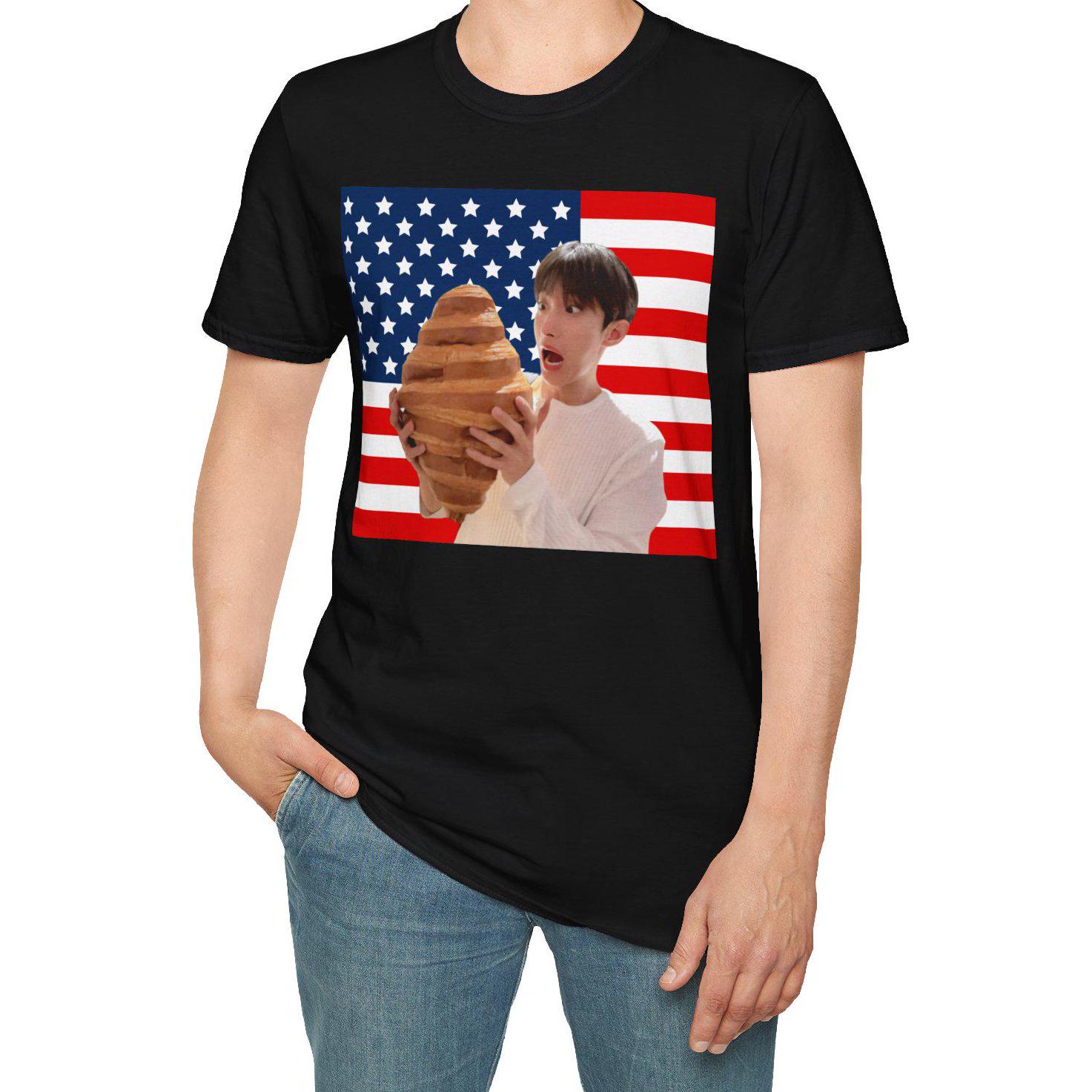Seventeen DK Croissant American Flag Shirt, Svt DK American Shirt ...
