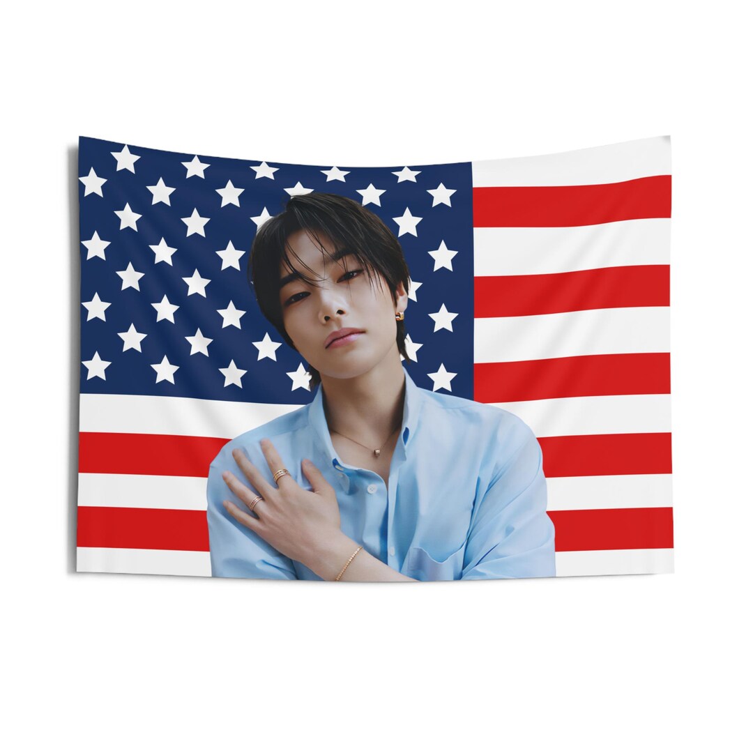 Skz I.N Handsome American Flag, Stray Kids Concert Banner, SKZ Kpop ...
