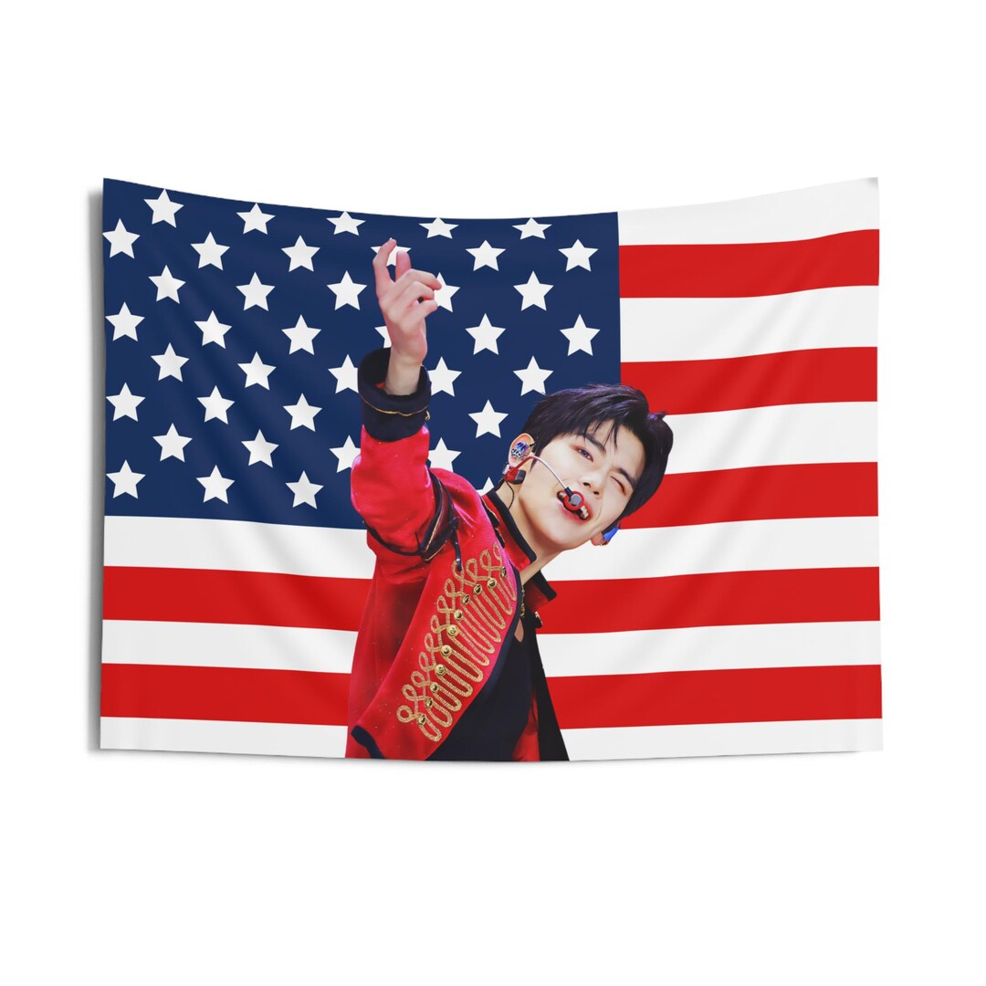 Zb1 Taerae Cute American Flag, Zerobaseone Concert Banner, Zb1 Kpop ...