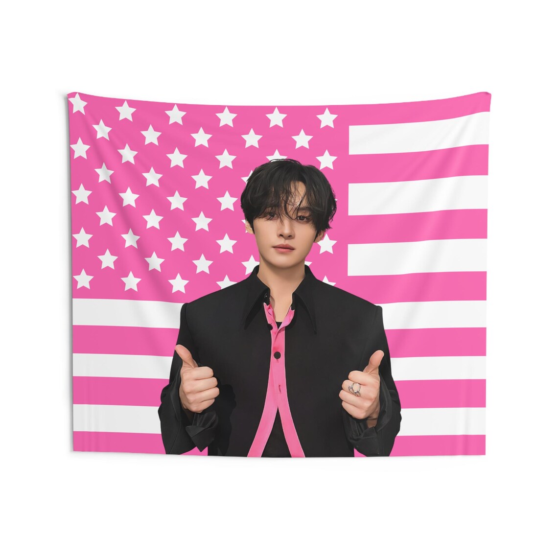 Lee Know Do It Pink American Flag, Stray Kids Concert Banner, SKZ Kpop ...