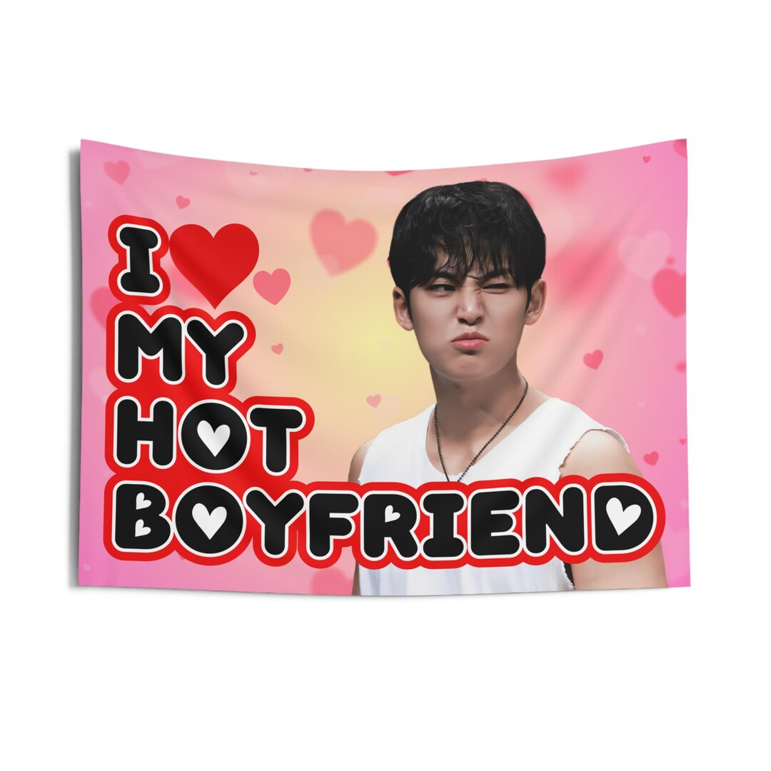 Mingyu Pout I Love My Hot BF Banner, Seventeen Concert Banner ...