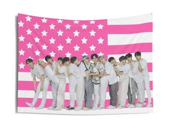 Svt Joshua Black Hair American Flag, Seventeen Concert Banner ...