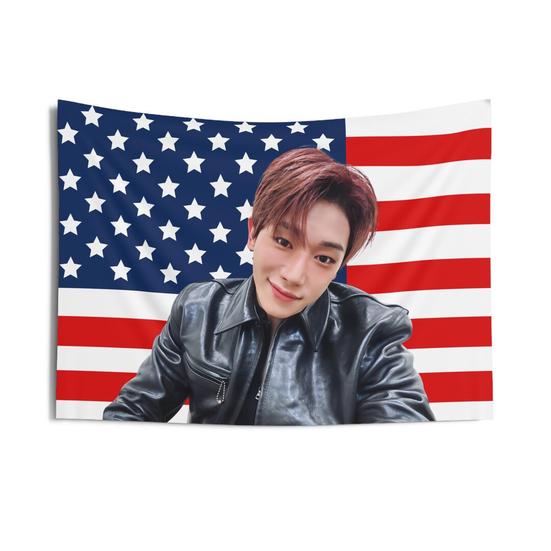 Wonho Cute Smile American Flag, Wonho Concert Banner, Wonho Kpop Flag ...
