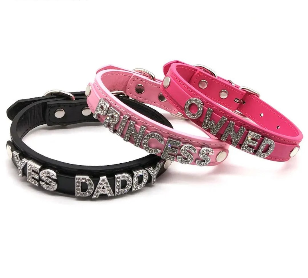 Personalized Letters Choker Collar Necklace | Rhinestone Letters Choker ...