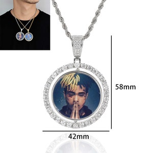 Personalized Diamond Studded Angel Wings Photo Necklace |picture ...