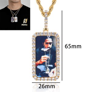 Personalized Diamond Studded Angel Wings Photo Necklace |picture ...
