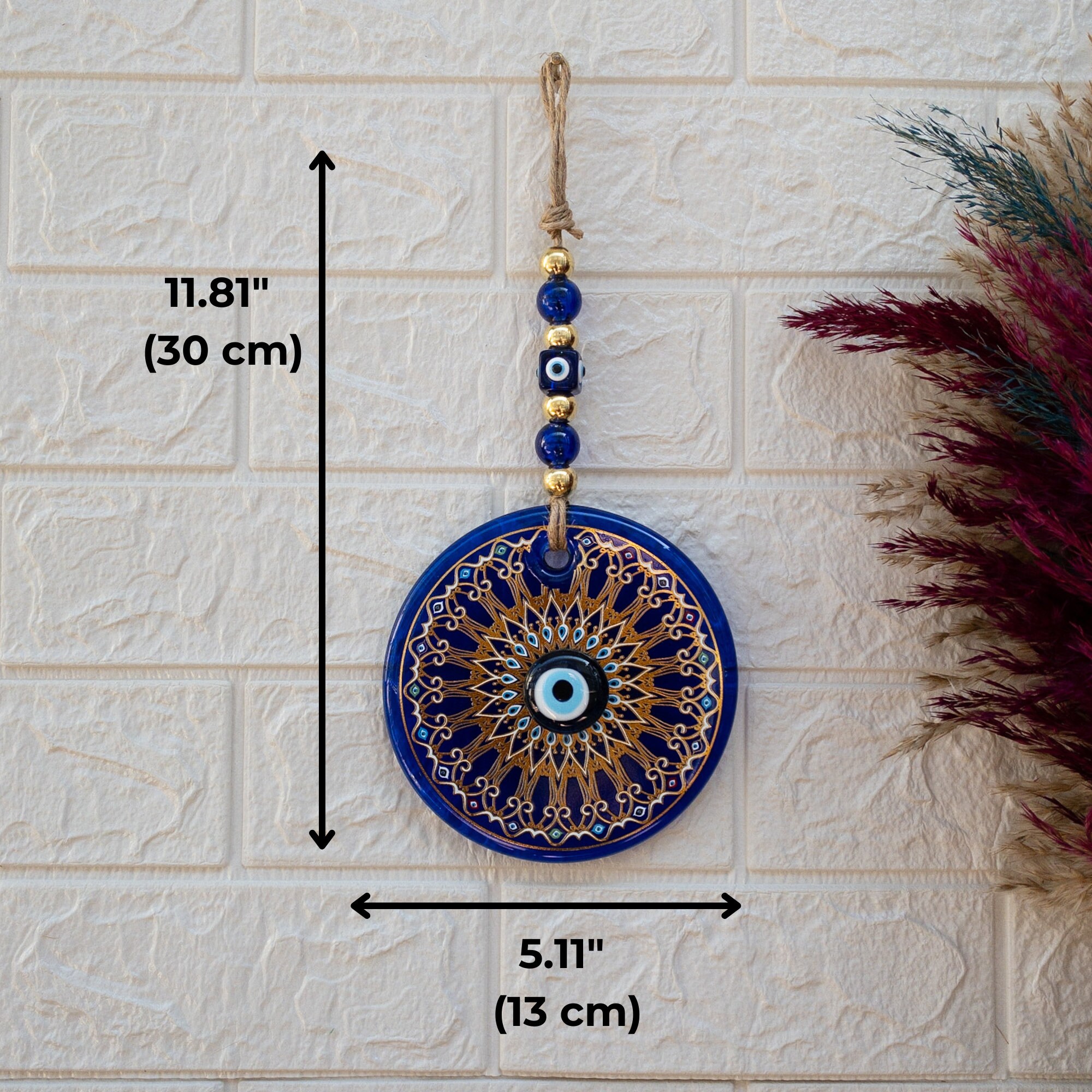 5glass Blue Evil Eye Wall Hanging Ornament, Greek Evil Eye, Good Luck ...