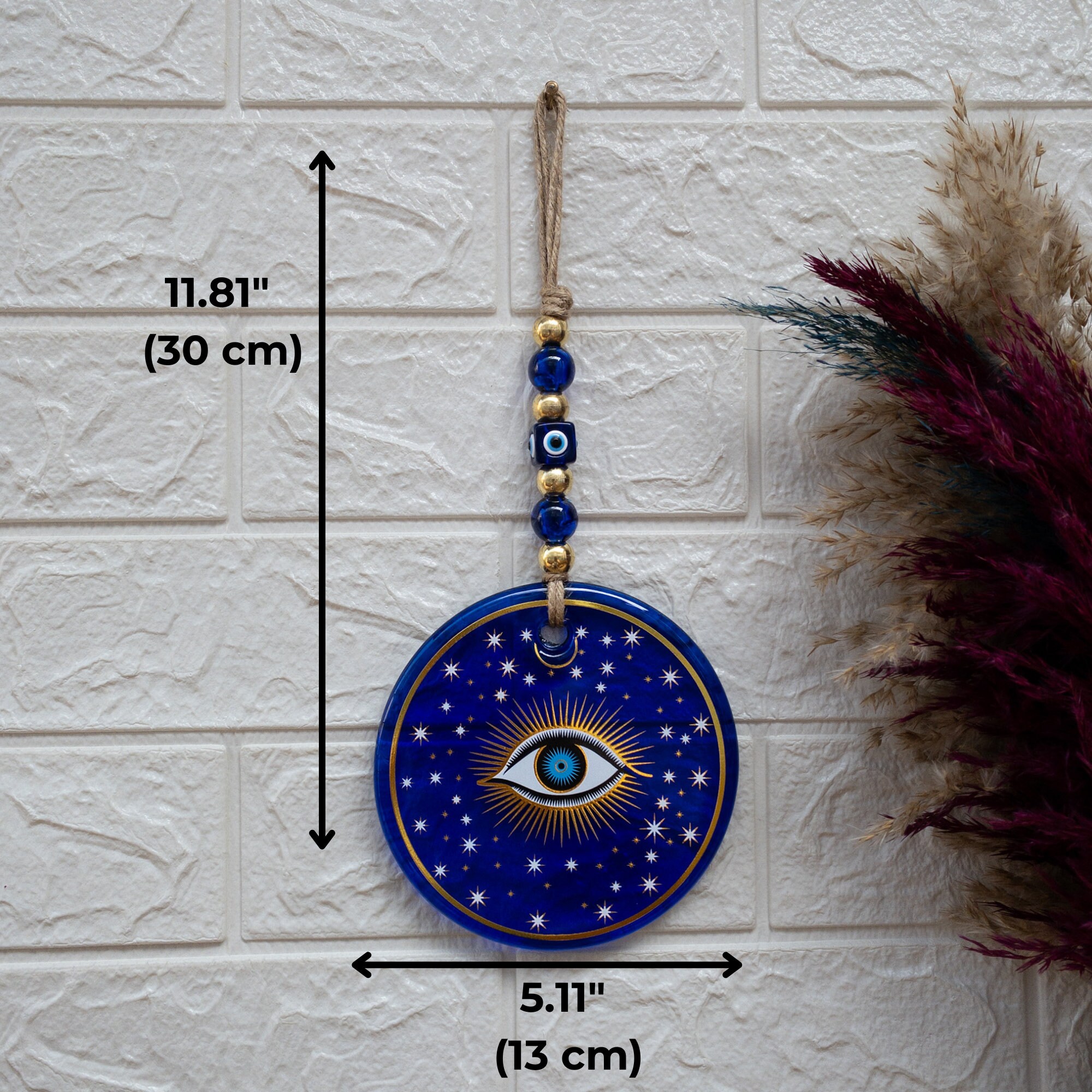 5glass Blue Evil Eye Wall Hanging Ornament, Greek Evil Eye, Good Luck ...