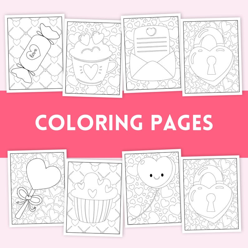 Valentine's Day Kids Activity 50 Page Preschool Worksheets Valentine ...