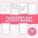 Valentine's Day Kids Activity 50 Page Preschool Worksheets Valentine ...