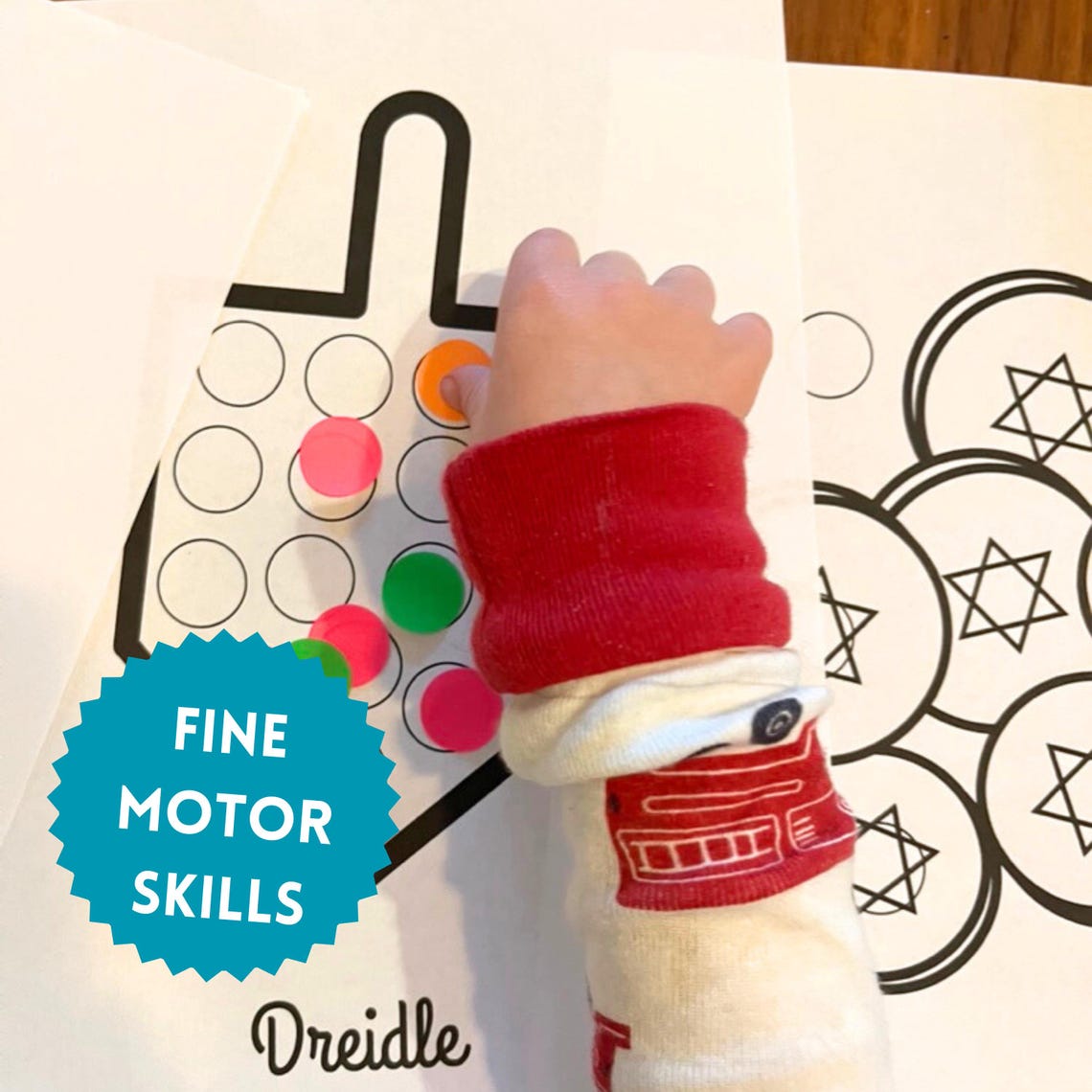 Hanukkah Dot Sticker Preschool Activity Fine Motor Dot Coloring Pages ...