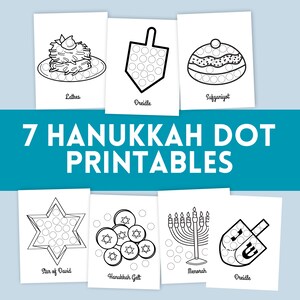 Hanukkah Dot Sticker Preschool Activity Fine Motor Dot Coloring Pages ...