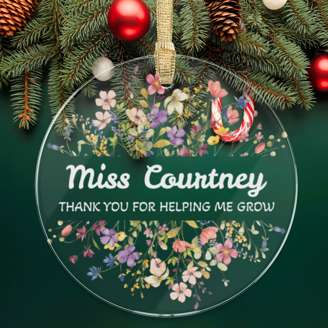 Teacher Ornament Personalized Gift for Teacher Appreciation Thank You ...