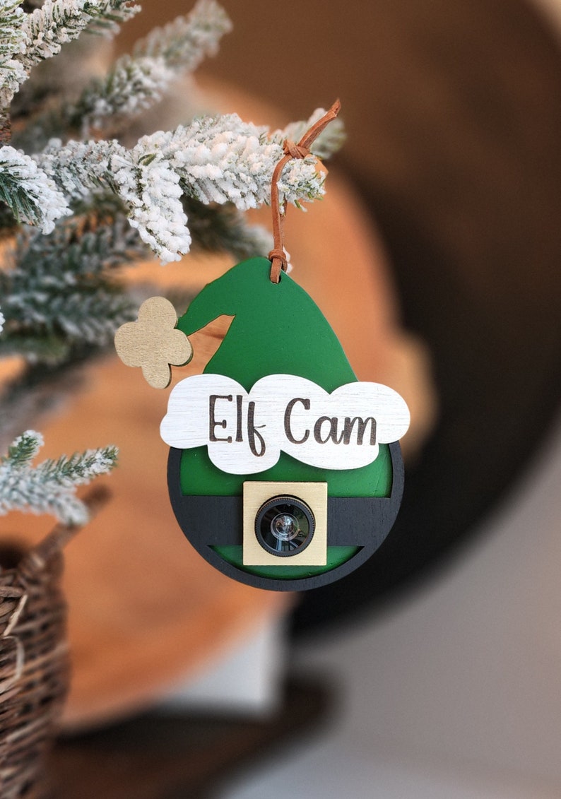 Elf Cam, Santa Cam, Ornament, Laser SVG File, Christmas Ornament, SVG ...