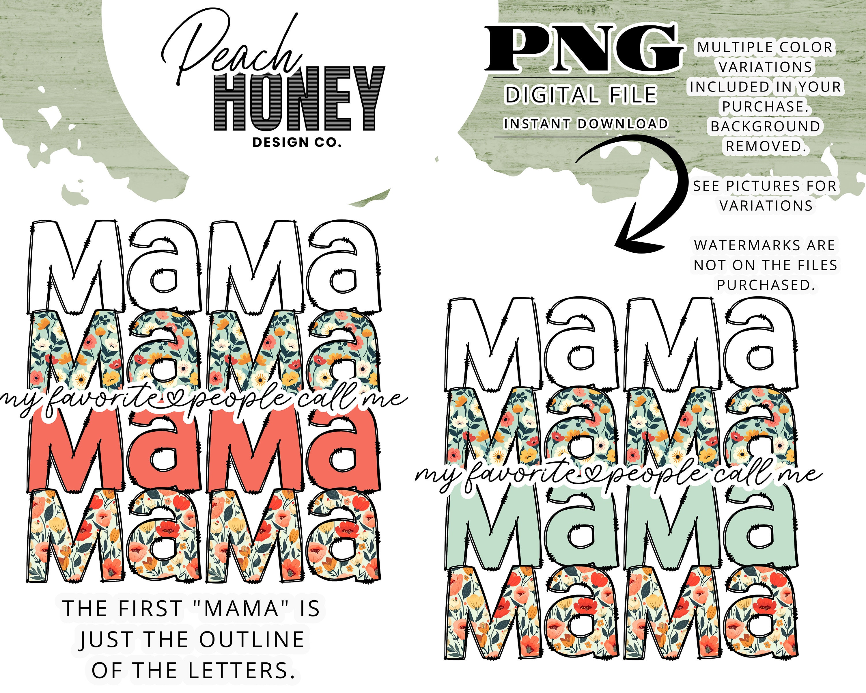 MAMA PNG Mom Png Digital Download Clipart for Mom Sublimation Design ...