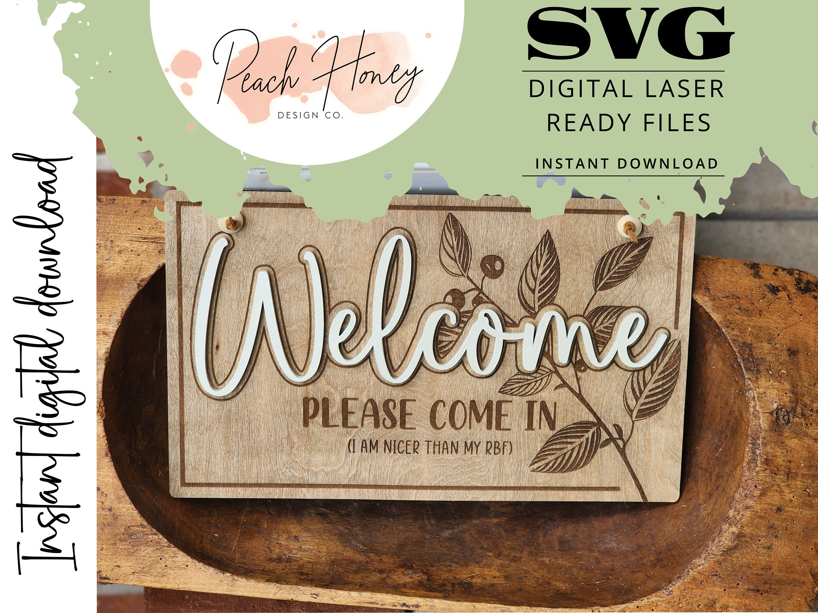 Welcome Sign, SVG Laser File, Digital Cut File, Humorous, Office Humor ...