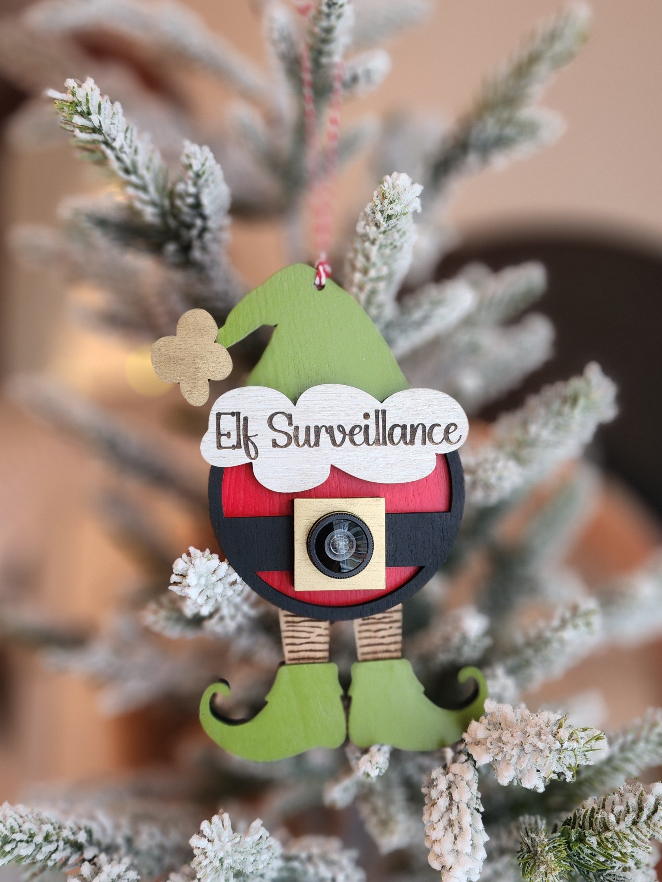 Elf Cam, Santa Cam, Ornament, Laser SVG File, Christmas Ornament, SVG ...